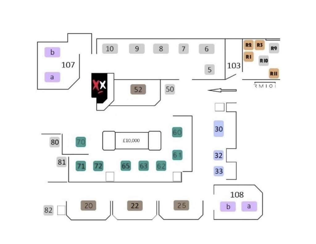 Luxx London Table Map